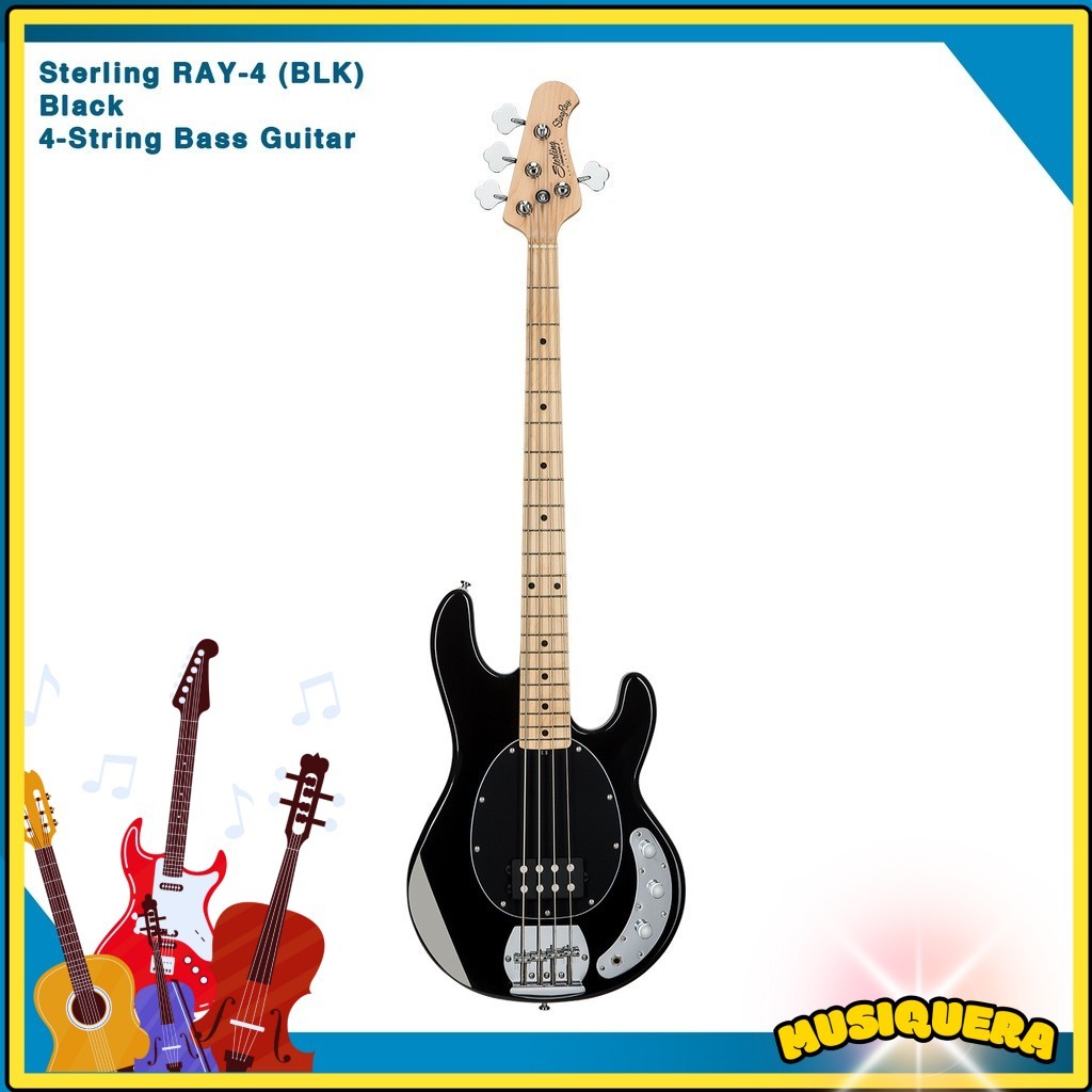 RAY-4 Bass Guitar 4-string Sterling by Musicman SUB Series BLK (CH ...