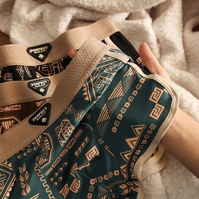 High-Grade American Retro Ethnic Style Men's Underwear Men's Breathable ...