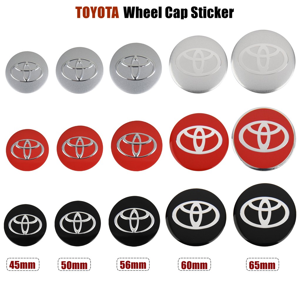 45MM Car Styling Wheel Center Emblem 50MM 56MM TOYOTA Logo Sport Rim ...