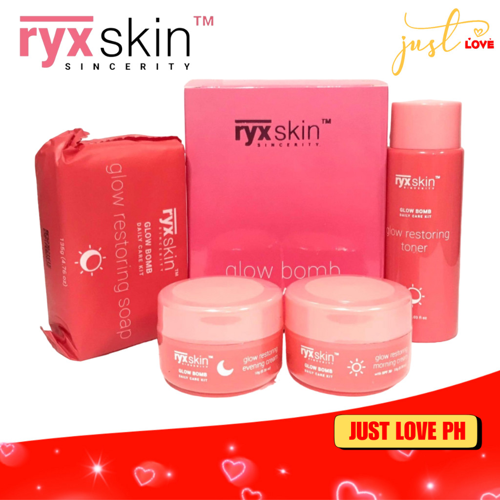 RyxSkin Glow Bomb Daily Care Kit (Ryx Clear Bomb Advanced Exfoliating ...