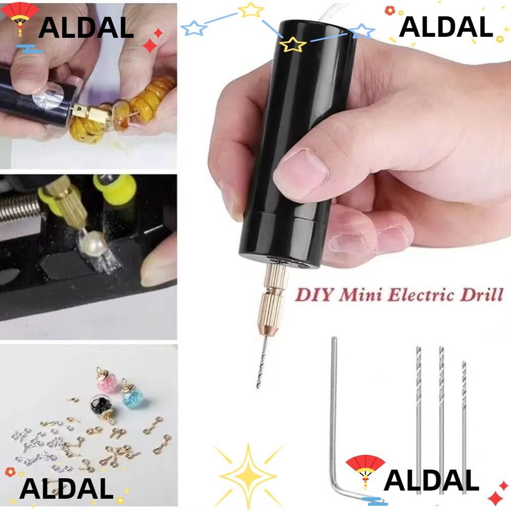 ALDAL 5Pcs/set Mini Electric Hand Drill, Handheld USB Electric Drill Tool, DIY Epoxy Resin ...