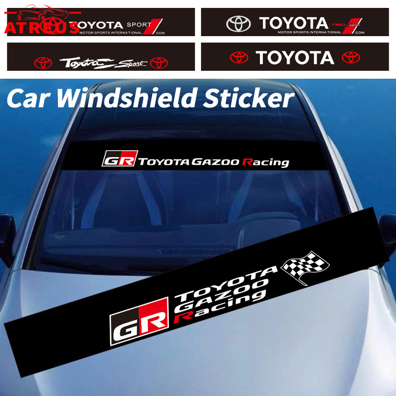 Toyota GR Car Windshield Stickers Front Rear Car Windscreen Sticker Car ...