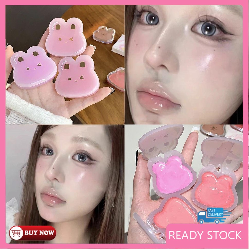 Cute Rabbit Highlighter Blush Cream Blush Palette Pearly Blush Mud ...