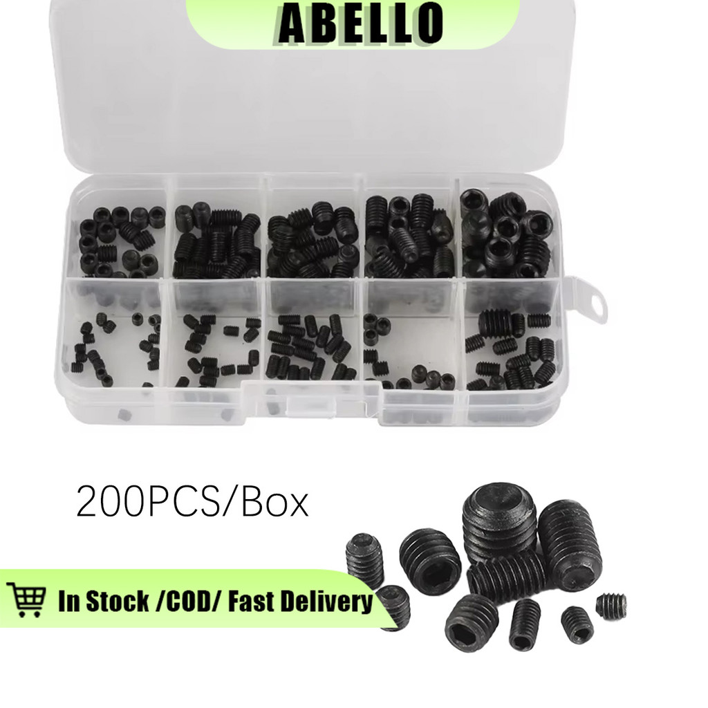 Allen Head Socket Hex Grub Screw Set Stainless Steel Black M3-M8 Din913 ...