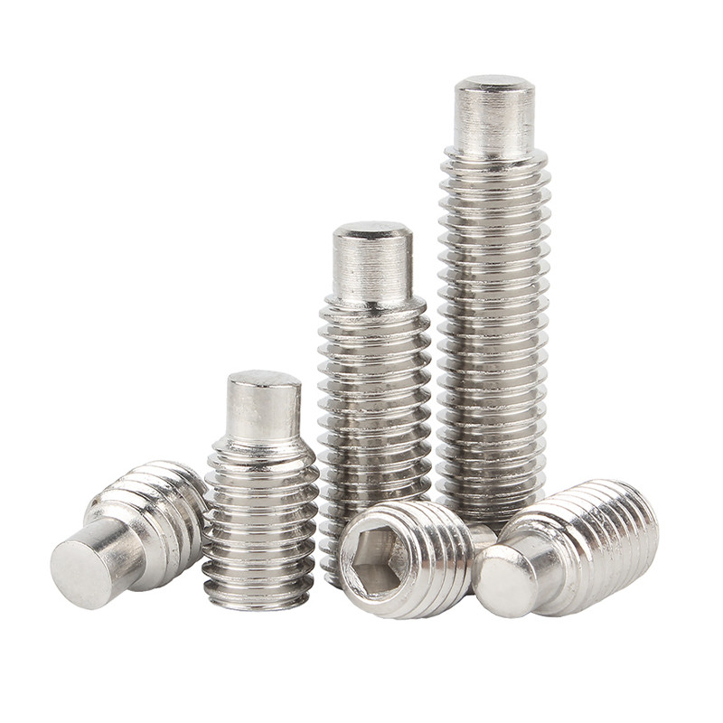 304 Stainless Steel Set Screw with Convex End M3 M4 M5 M6 M8 M10 Headless Hex Socket Head Grub ...
