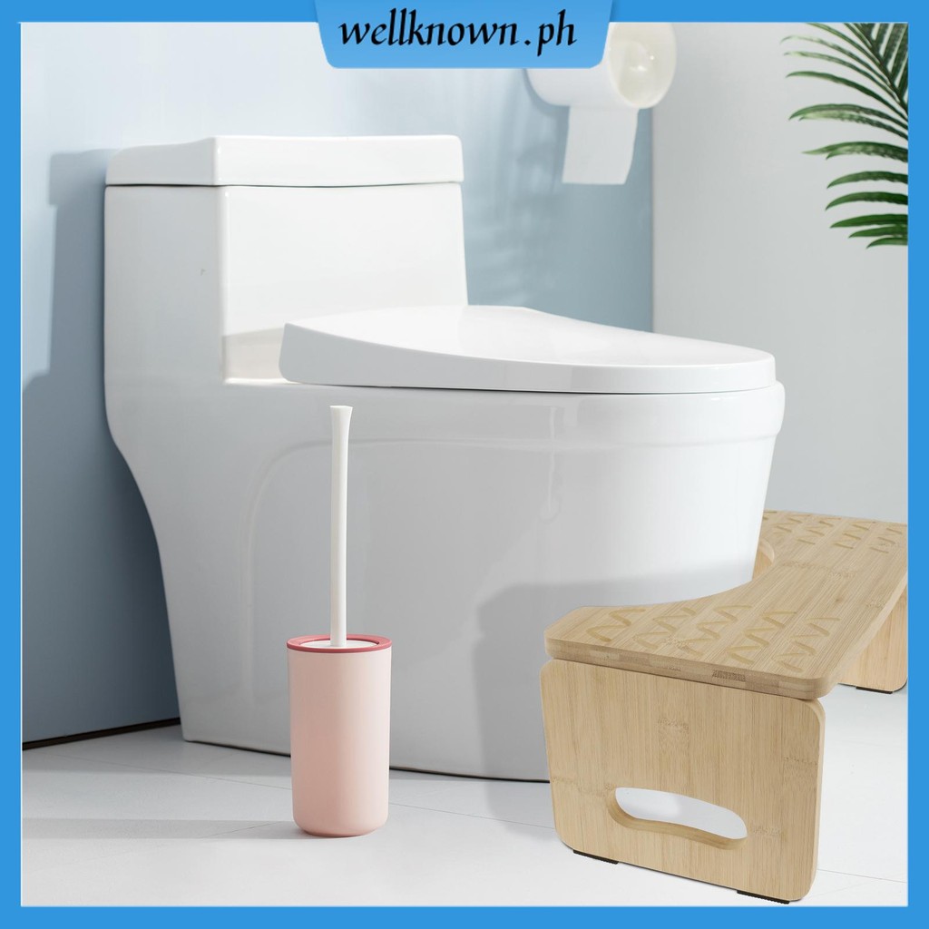 Toilet Footstool Bamboo Toilet Squat Stool Foldable Poop Stool Nonslip ...