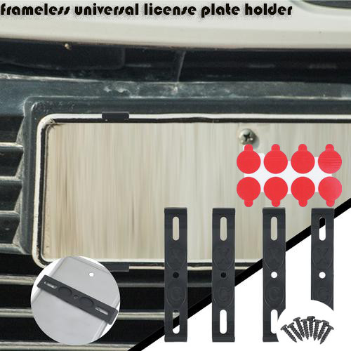 Frameless universal license plate holder Car License Plate Holder 4PCS ...
