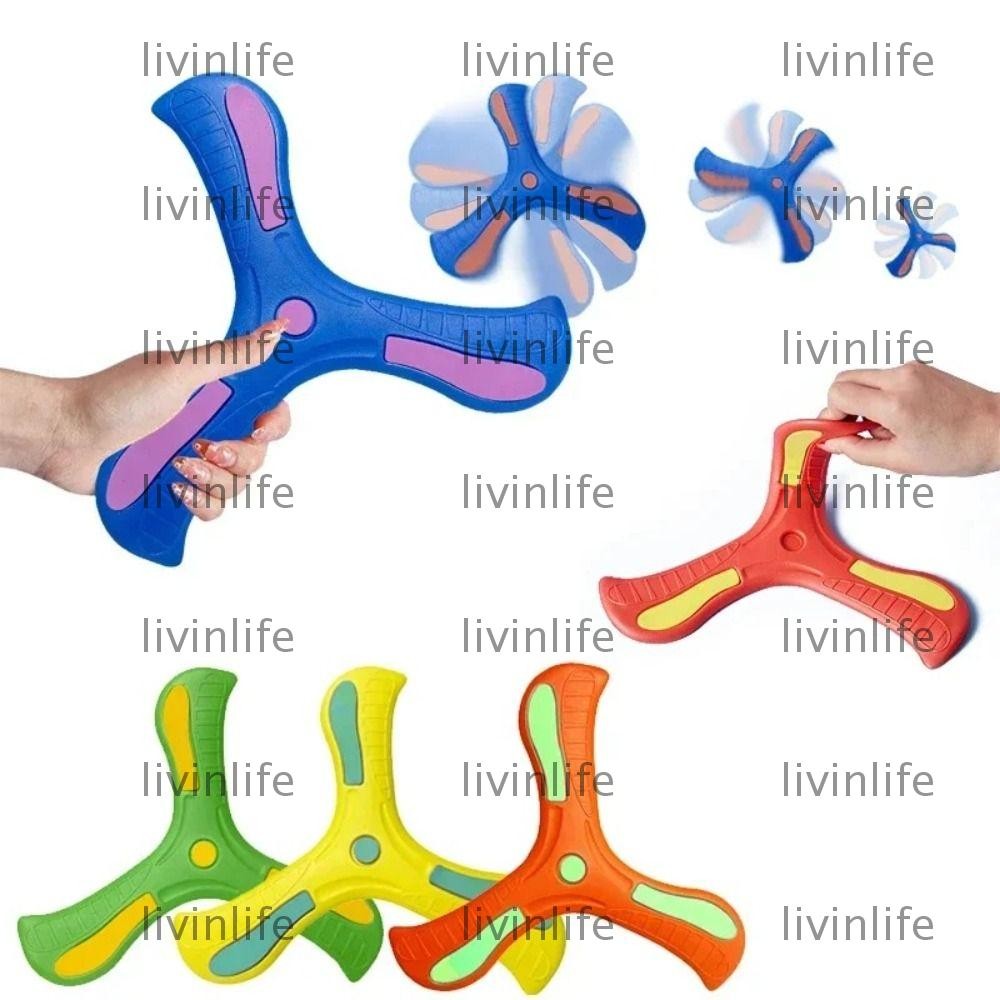 LIVINLIFE Three-leaf Cross Flying Disc, Interactive Plastic Children ...