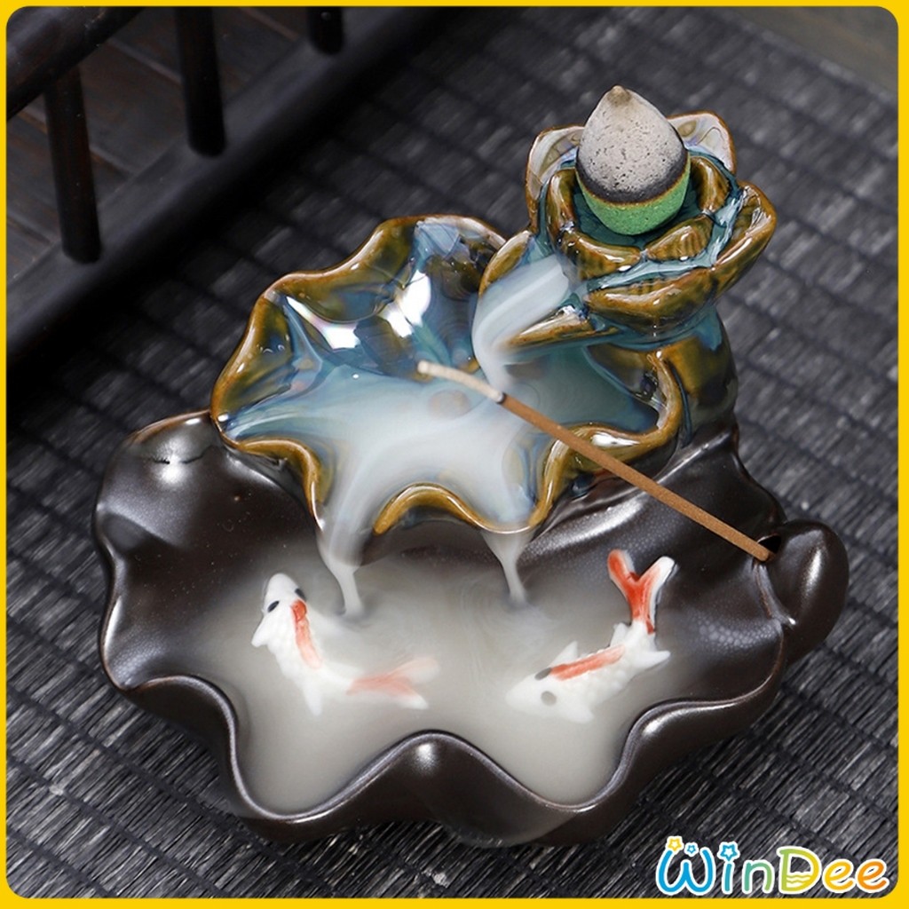 Ceramics Backflow Incense Burner Waterfall Incense Stick Holder Incense ...