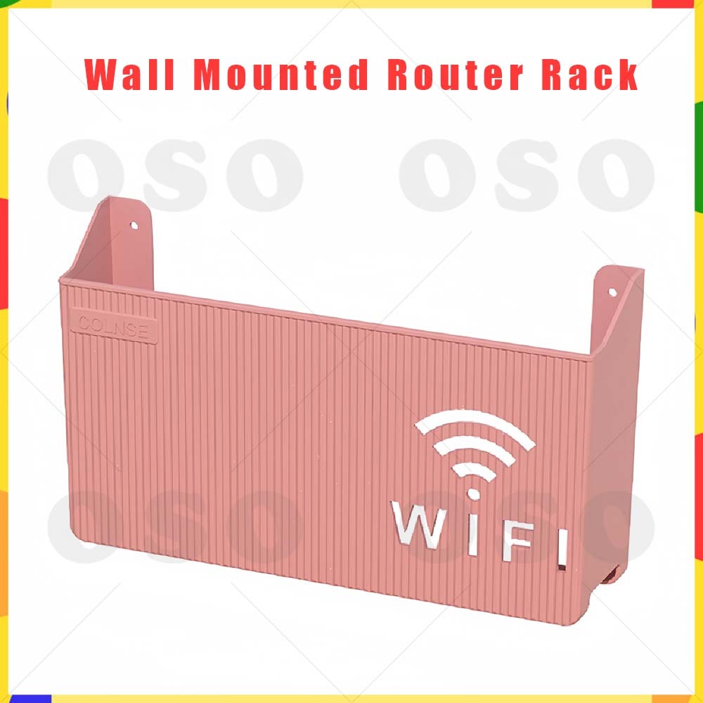 ABS Wall Mounted Wifi Router Shelf Hole Punchless Router Organizer ...