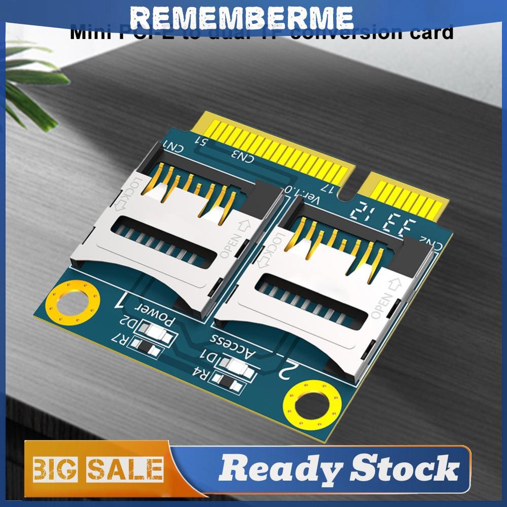 Dual TF Card To Mini PCI-E Adapter Mini PCIe Adapter Memory Card Reader ...