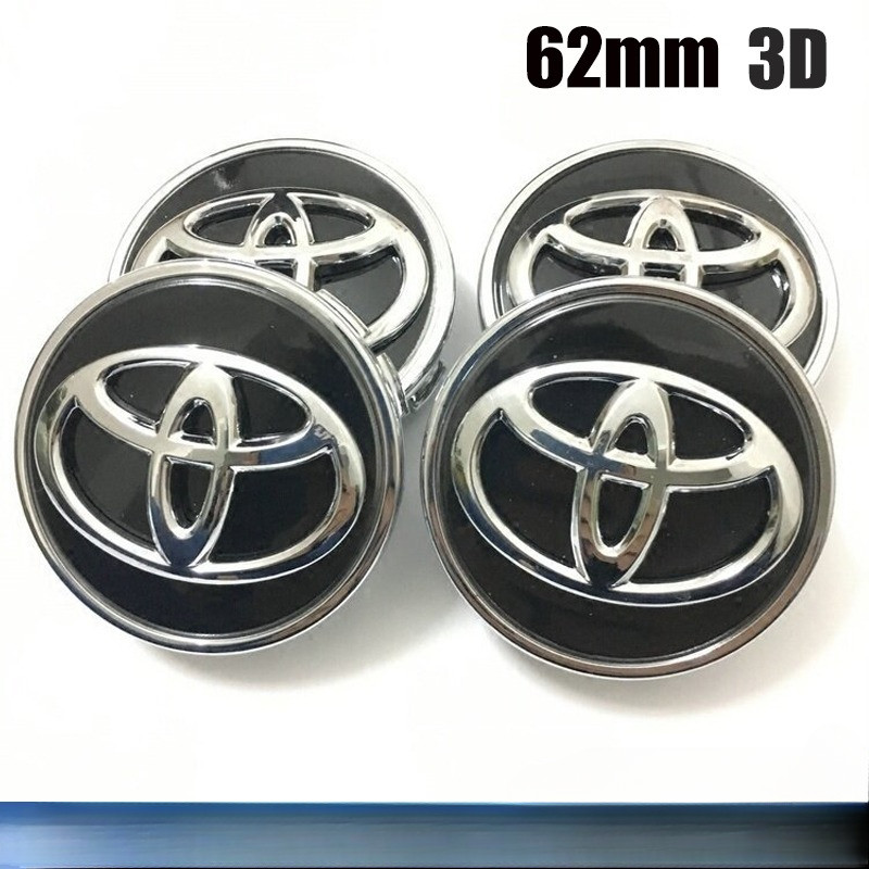 4PCS Toyota Center Cap 3D Center Wheel Cap 62mm for Toyota Innova ...