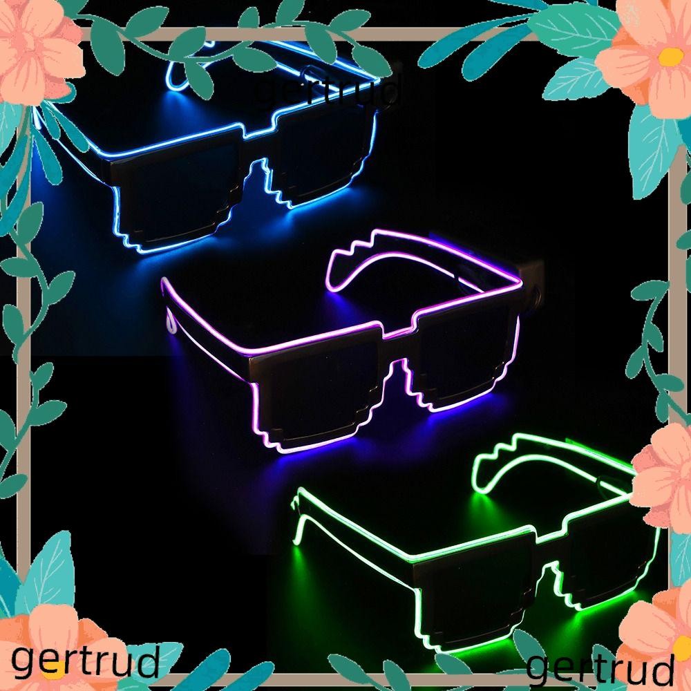 GERTRUD Mosaic LED Glasses, Neon Party Nightclubs Wireless LED Light-up ...