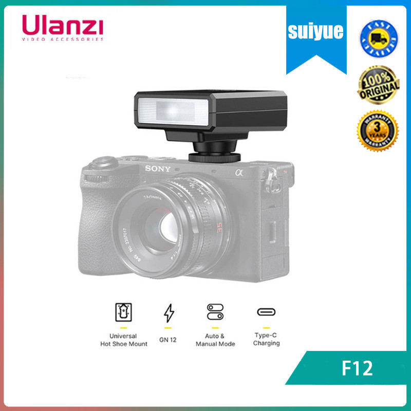 Ulanzi F12 Mini Camera Flash Speedlite 5600K GN12 Standard Hot Shoe ...
