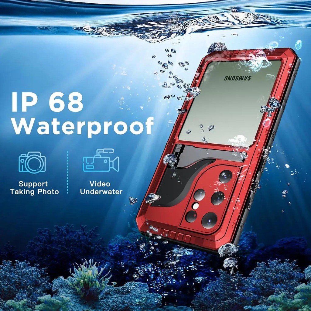 For Samsung S24 S23 Ultra S22 Plus IP68 Aluminum Waterproof Case Heavy ...