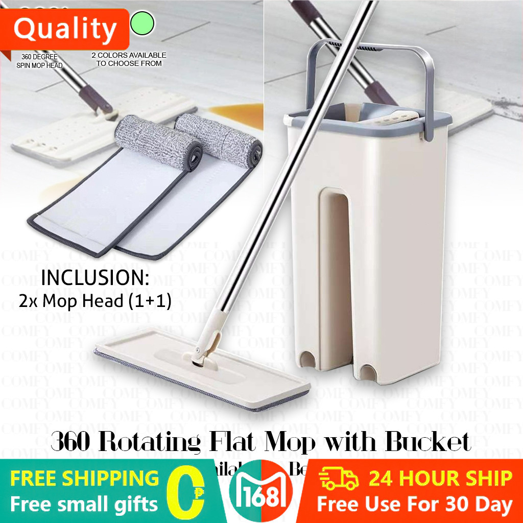 Mop With Bucket Cleaner Tool Kit 2in1 Self-Wash 360 Degree Free Dry ...