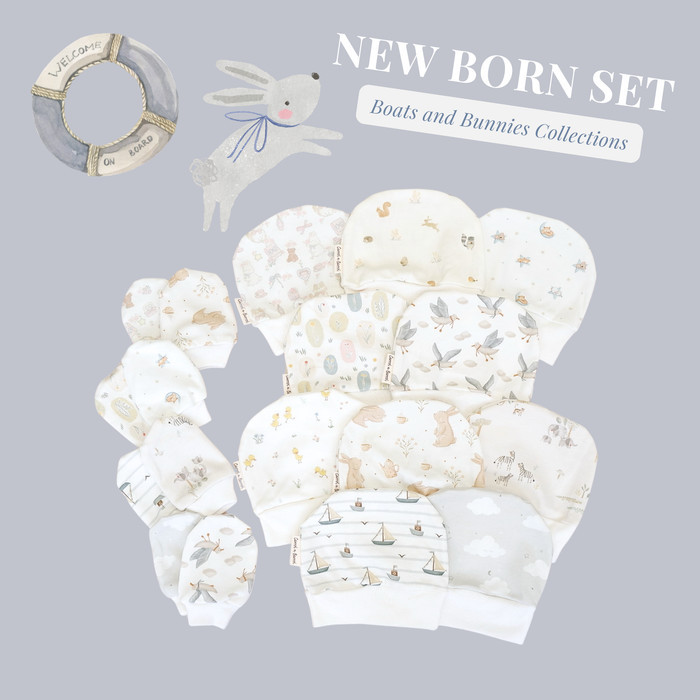 KATUN Carrol n Barrol New Born Set Boats n Bunnies Collection - Cotton ...