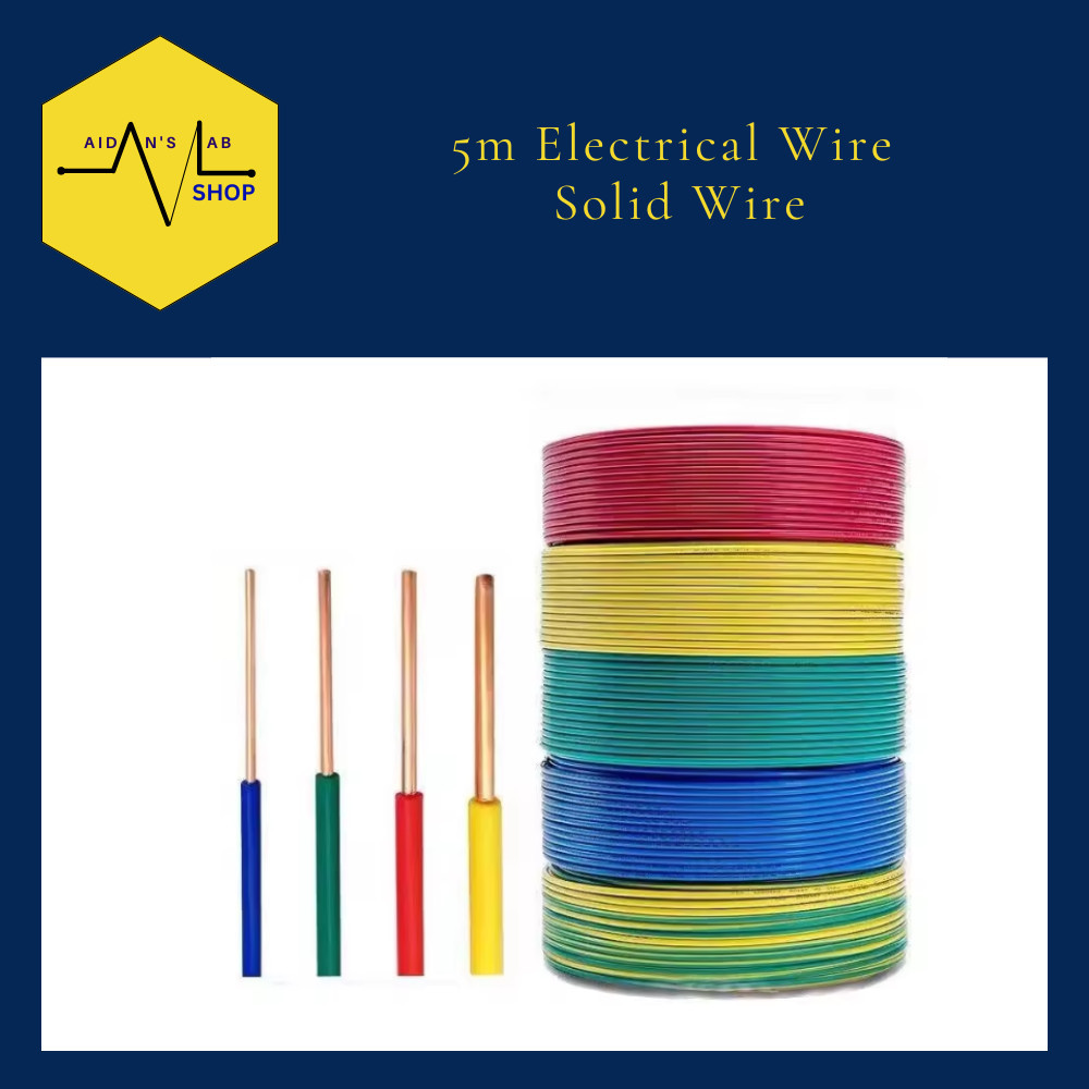 5m Electrical Wire | Solid Wire | AWG#24 | Aidans Lab | Shopee Philippines