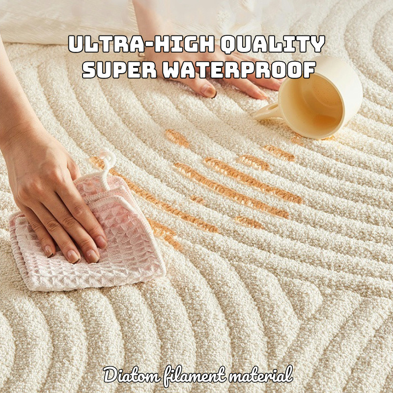 High quality carpet for bedroom,Diatom filament material,cream colored ...