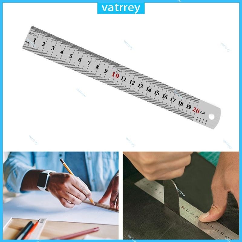 VA Stainless Steel Rulers Metal Measuring Cutting Rulers Office Rulers ...