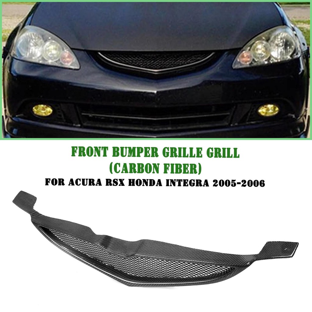 For Acura RSX Honda Integra 2005-2006 Front Grille Racing Grill Carbon ...