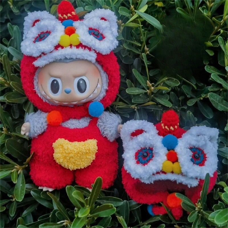 17cm Labubu Clothes Labubu Macaron Vinyl Doll POP MART Doll Clothes ...