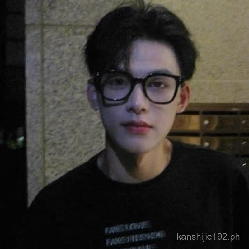 Retro Black Frame Spectacle Frame Black High-Profile Figure ins Wind ...