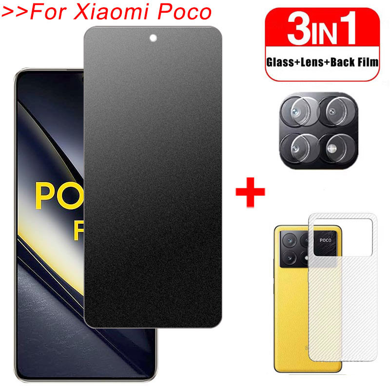 Matte Tempered Glass Screen Protector For Xiaomi Poco F6 F5 X6 X5 X4 X3 NFC M6 Plus M5 M5s M4 M3 ...
