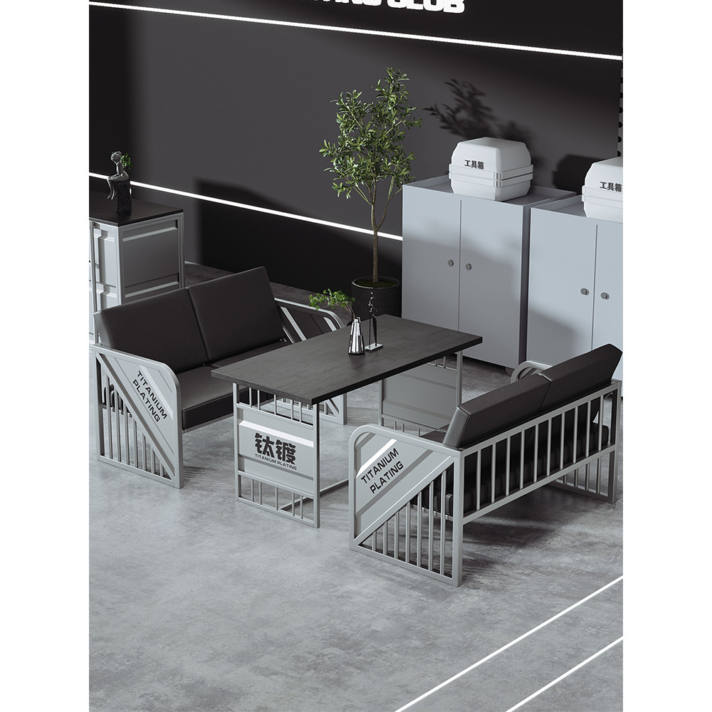 Industrial Style Sofa Booth Internet Celebrity Bar Qingba Cafe Gym Iron ...