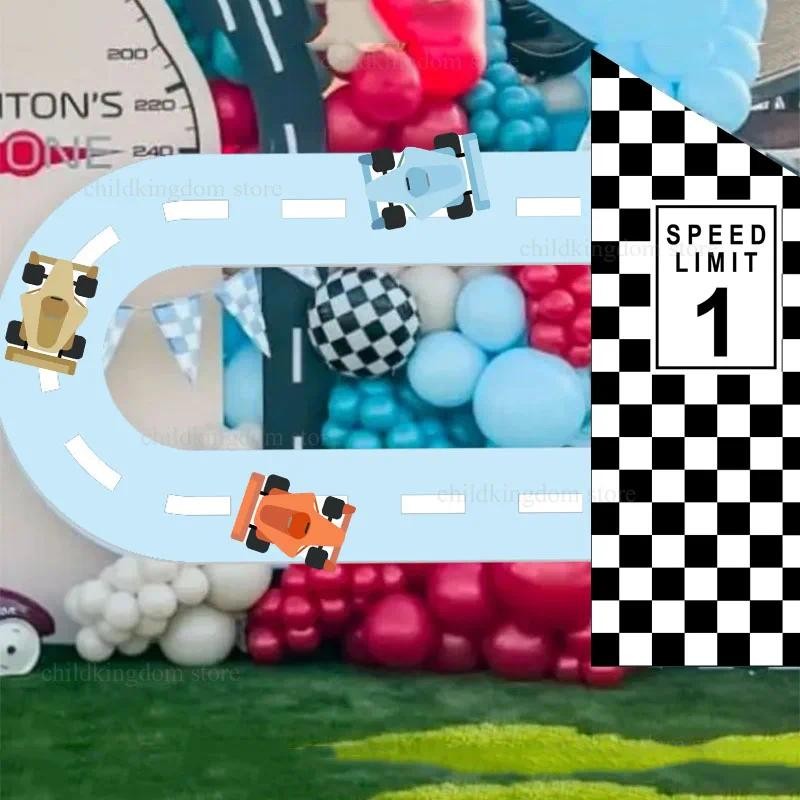 Race Car theme Party Arch Backdrops Cars Track Arch Cardboard Cutouts ...
