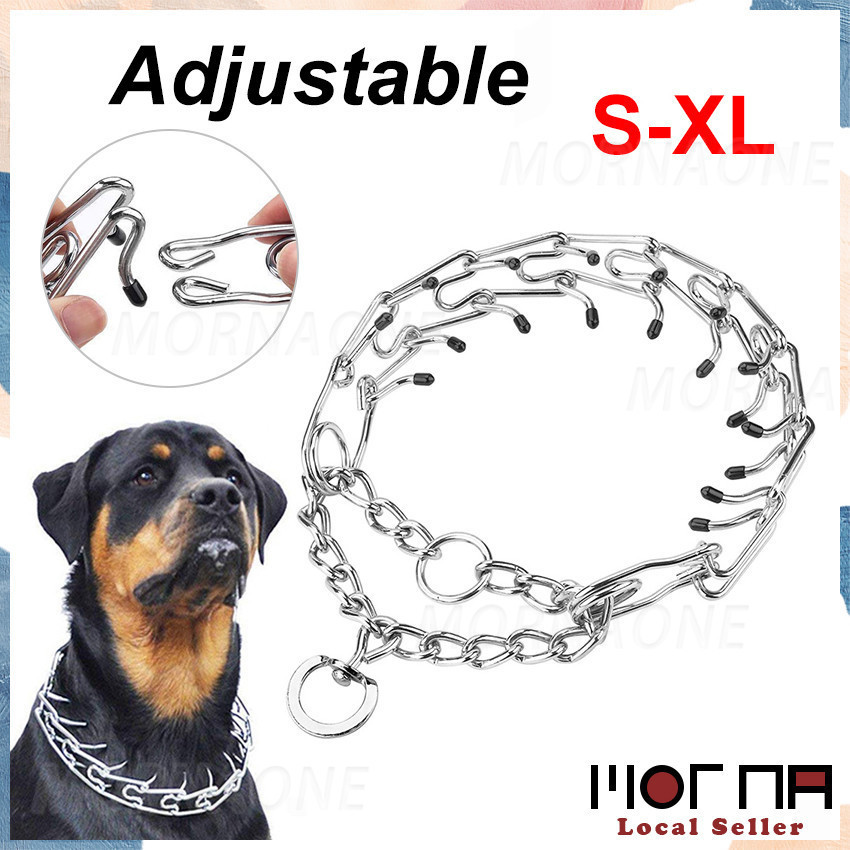 Dog Chain Collar Iron Metal Choke Neck Leash Walking Training Tool ...