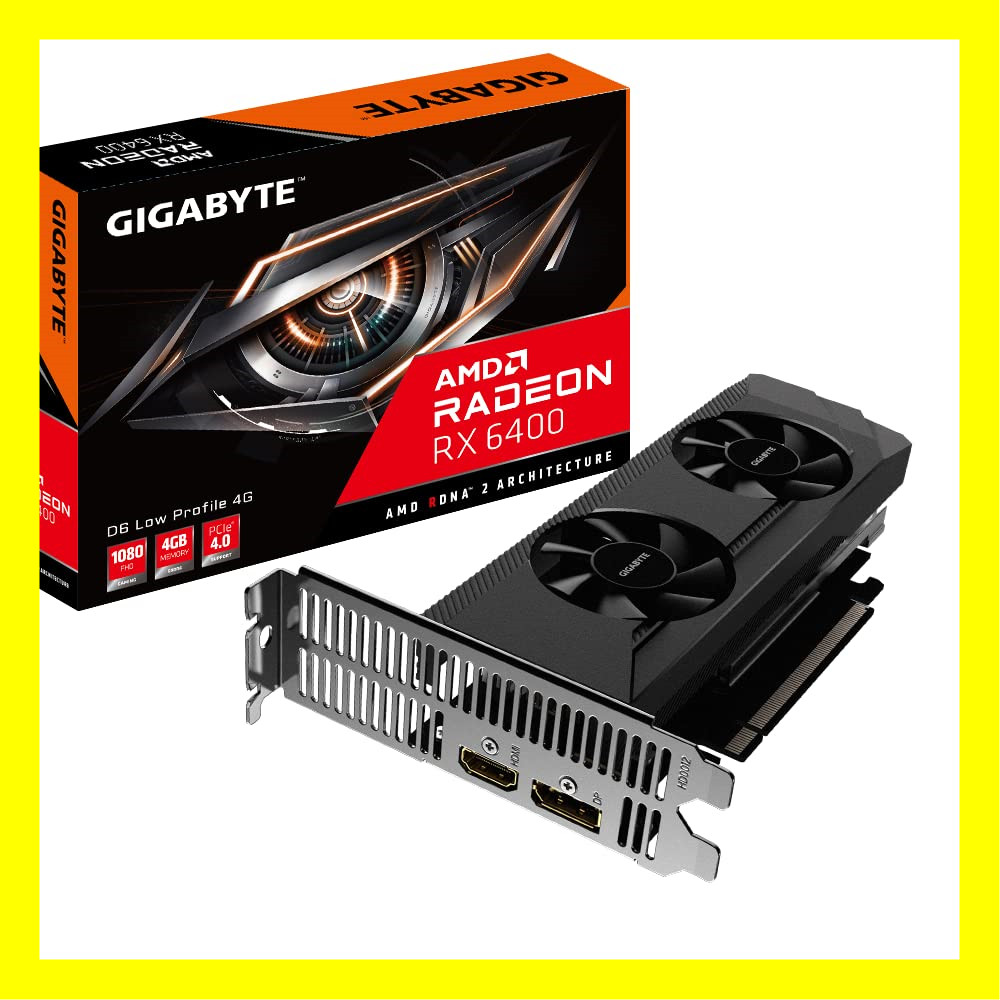 GIGABYTE AMD Radeon RX 6400 D6 Low Profile 4G GDDR6 Video Graphics Card ...