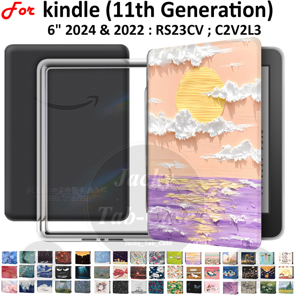 For kindle (11th Generation, Model: RS23CV/C2V2L3) 2024 2022 6” kindle Basic Ebook Transparent ...