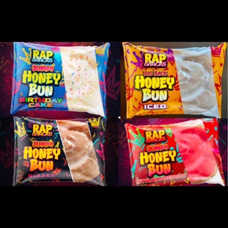 Big Back Honey Buns Rap Snacks Birthday Cake Strawberry Iced Honey Bun ...