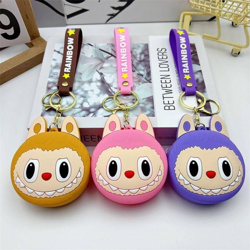 Doledo Ready Stock Silicone Cartoon Mini Coin Purse Labubu Earphone Bag Lipstick Bag Storage Bag