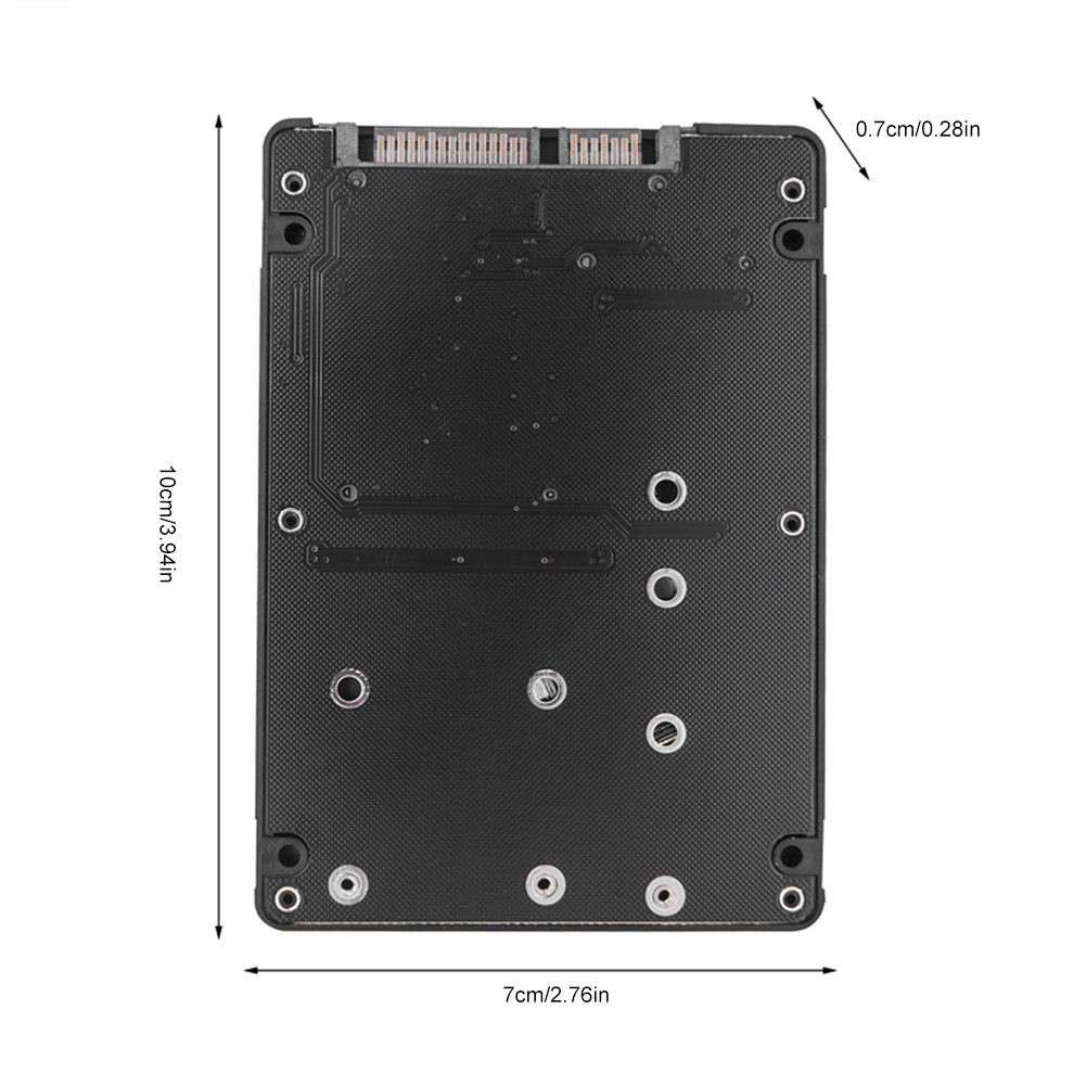 2 in 1 M.2 NGFF B-Key & MSATA SSD To SATA 3.0 Adapter Converter Case ...