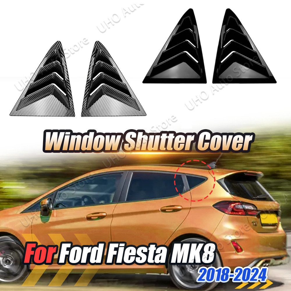 Car Rear Louver Window Side Shutter Cover Trim Sticker Air Vent Scoop ...