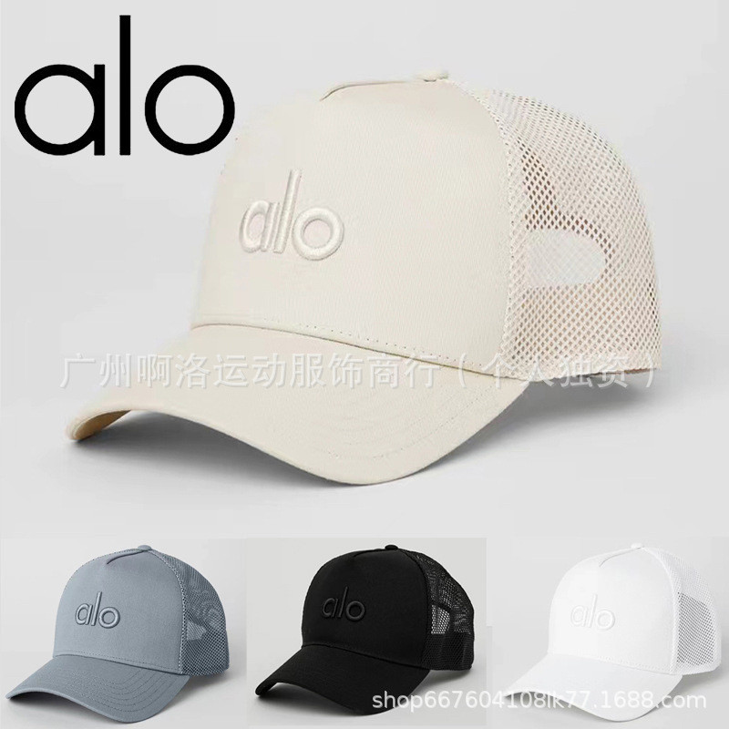 alo yoga Official Mesh Embroidery Mark Baseball Cap Men's and Women's ...