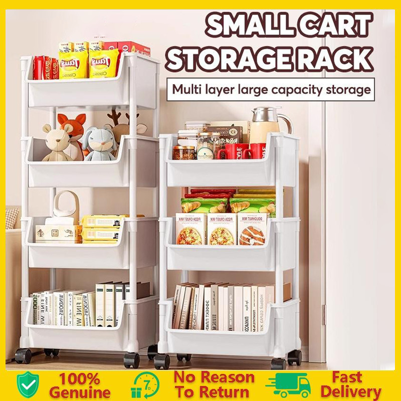 Kitchen Storage Trolley Rack Bathroom Storage Trolley Storage Rack 3/4 ...