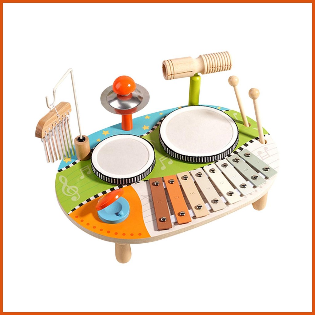 Toddler Musical Instruments Wooden Babies Xylophone Babies Drum Set ...