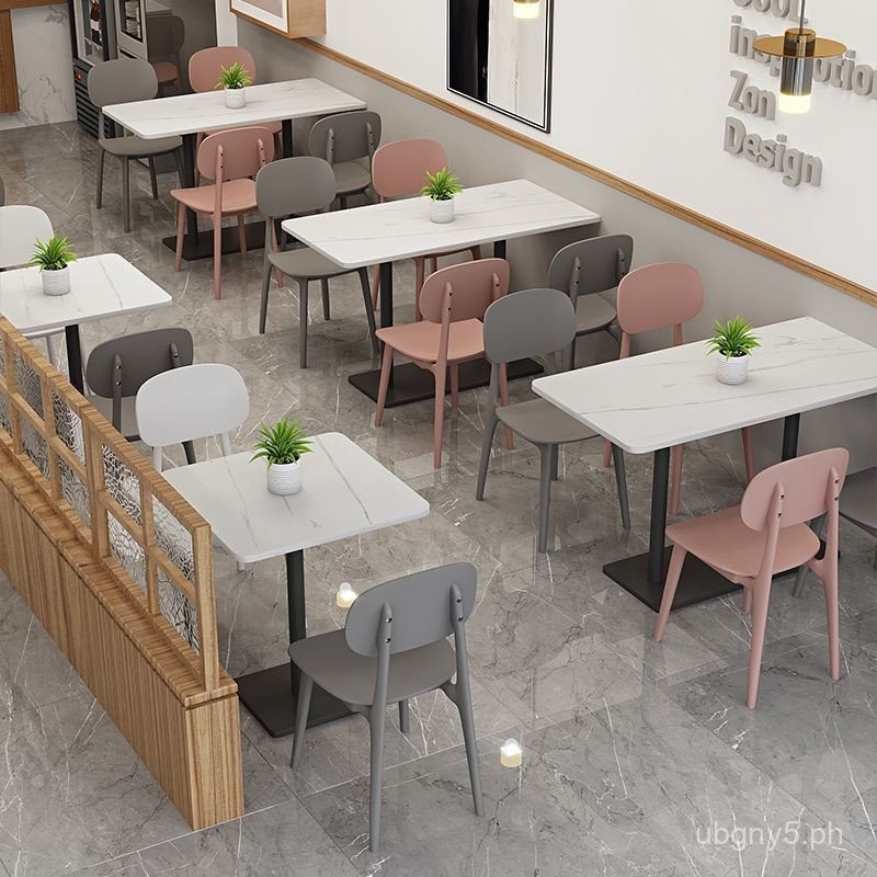 Commercial Canteen Table & Chair Combination Snack Bar Fast Food ...