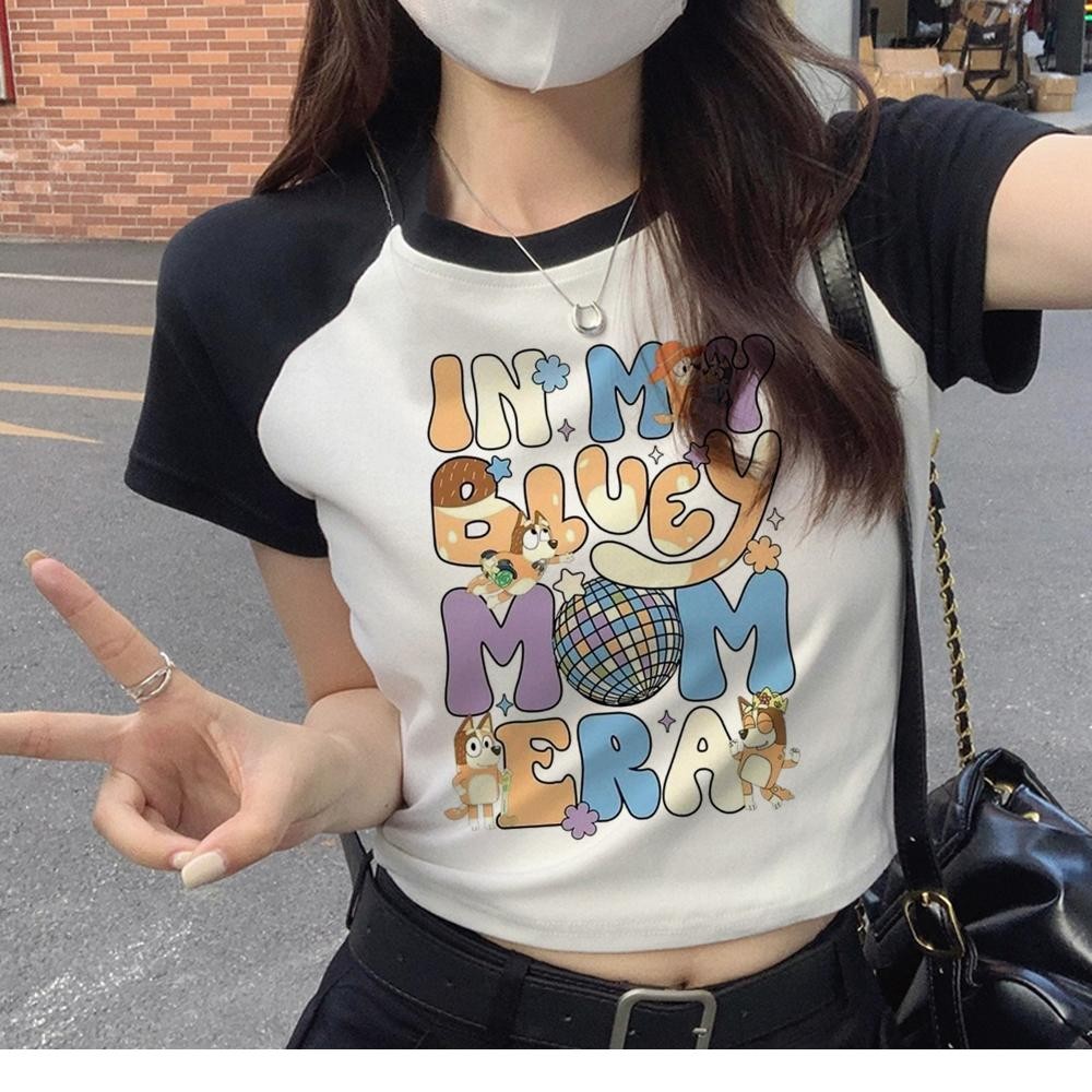 bluey korean fashion hippie crop top girl trashy aesthetic Kawaii ...