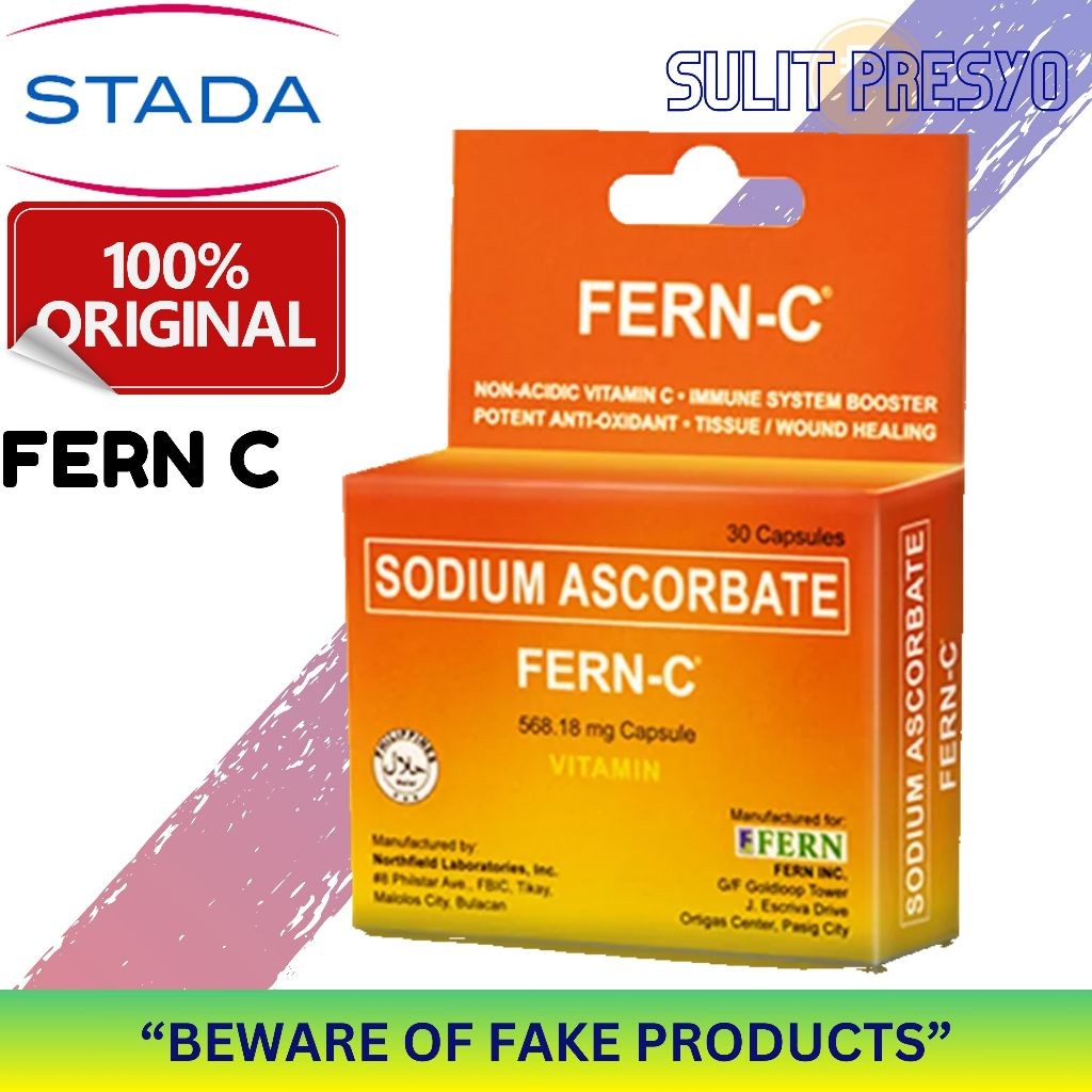 Fern C Non-Acidic Vitamin C 30 Capsules | Shopee Philippines