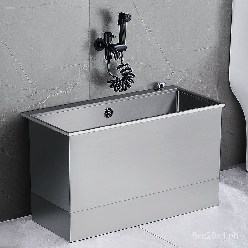 Stainless Steel Mop Pool Integrated Floor Wash Mop Pool Outdoor Mop ...