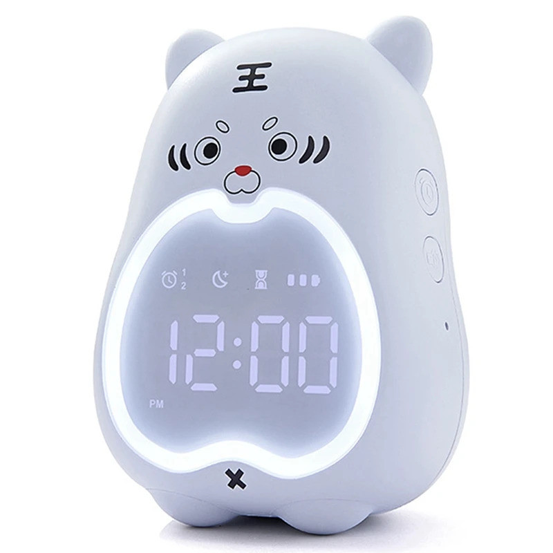 Kids Alarm Clock Cute Tiger Digital Alarm Clock For Kids Bedside Clock ...