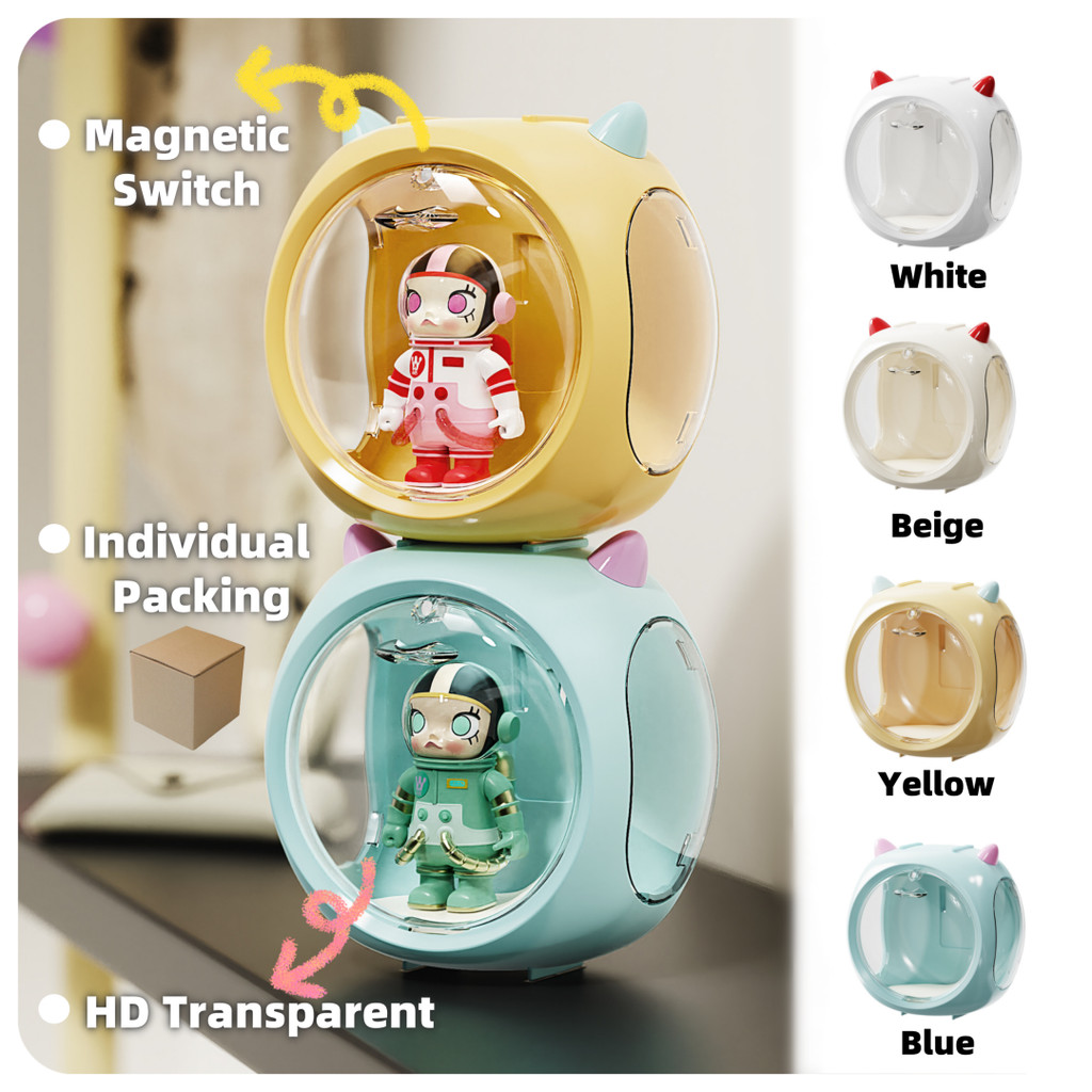 Acrylic Popmart Labubu Magnetic Display Case Figure Lego Blind Box Toy ...