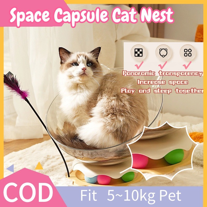 Space Capsule Cat Nest Transparent New Cat Toy Four Seasons Universal ...