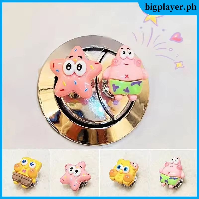 Spongebob Toilet Tank Presser Bathroom Flush Switch Aid Cartoon Patrick Button Toilet Flush Tank ...