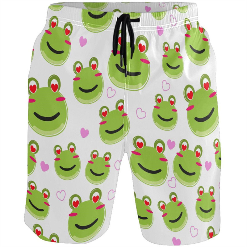Cute 3d Print Dog Frog Cow Beach Shorts Men Swim Trunks Summer Animal ...