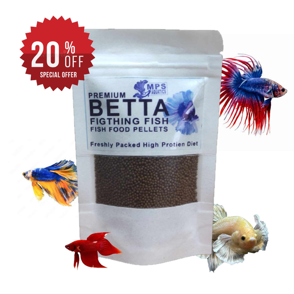 MPS Aquatics High Protien Betta Fighting Fish Food Floating Pellets ...